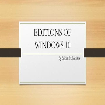Windows 10 editions | PPTX