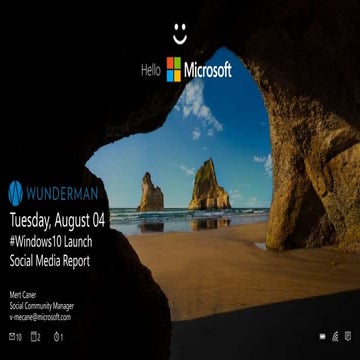 Windows 10 Launch - Social Media Approach | PPT