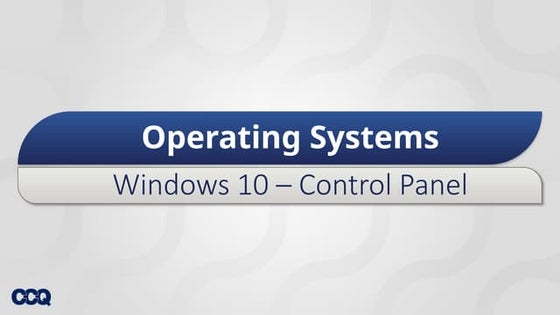 Features of Control Panel | PPTX