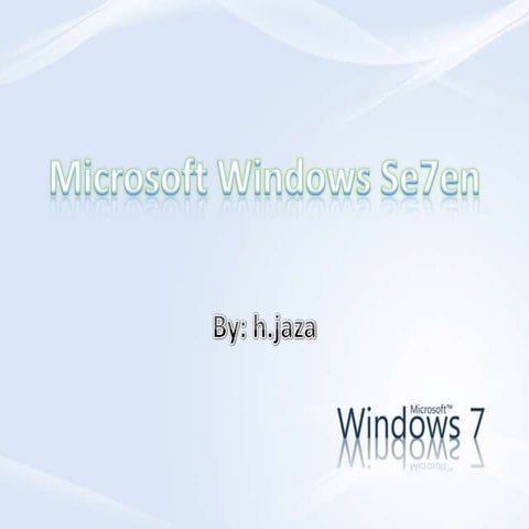 Windows 7 | PPT