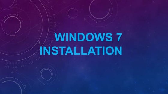Windows 7 installation step by step | PDF