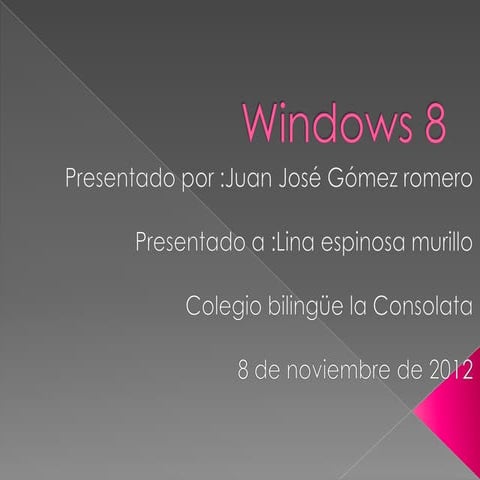 Principales características de windows 8 | DOCX