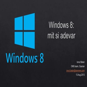 Windows 8: what is new | PPT