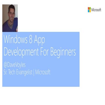 Windows 8 app development for beginners | PPT