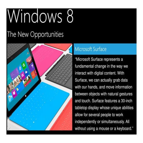 Windows 8 tablet advantages | PPT