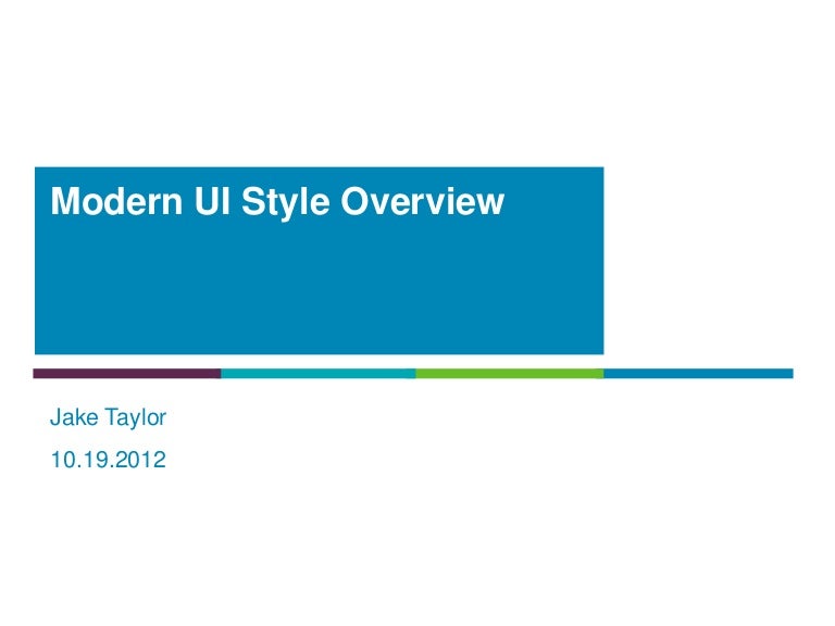 Windows 8 Modern UI Design Concepts