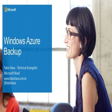 Visão geral do Windows Azure Backup | PPT