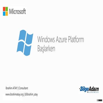 Yazılımcılar İçin Windows Azure ve Cloud Computing Uygulamaları Eğitim ...