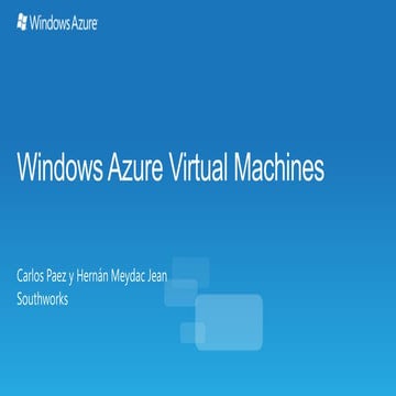 Windows Azure Virtual Machines | PPTX