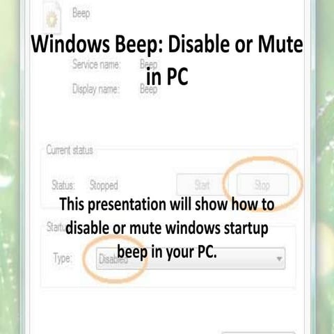 How to Disable or Mute Windows Beep in PC | PPTX