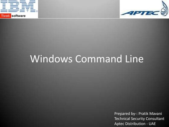 Windows command line_sheet_v1 | PPT