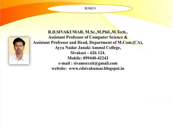 Working with Multiple Sheets - R.D.Sivakumar | PPT