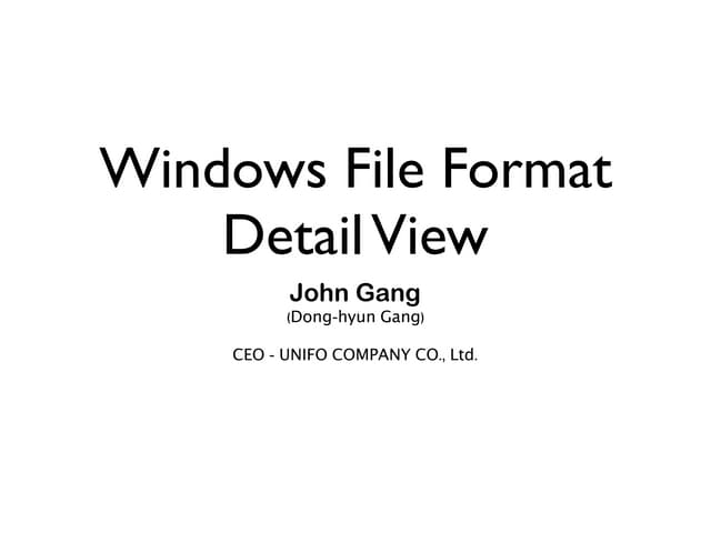Windows File Format Detail View Pdf Computing Technology And Computing