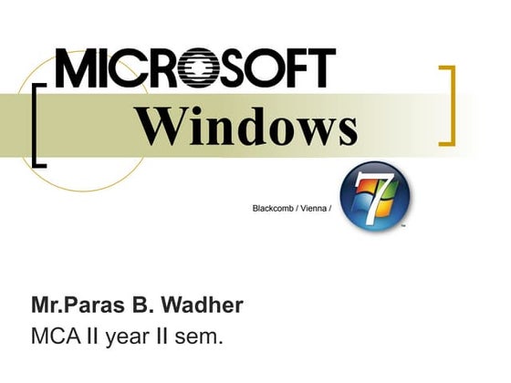 Evolution of windows | PPTX