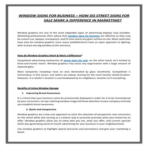6 functions of signage | PDF