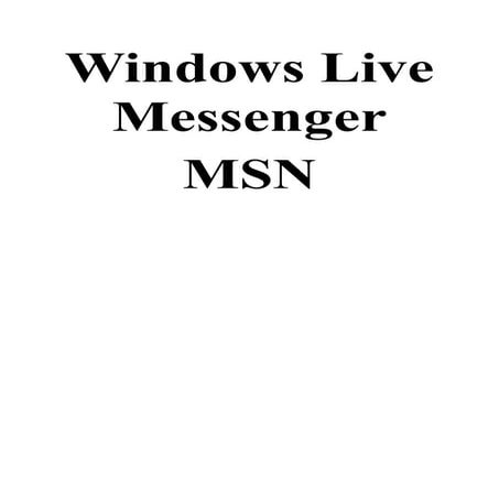 Windows live messenger | DOCX