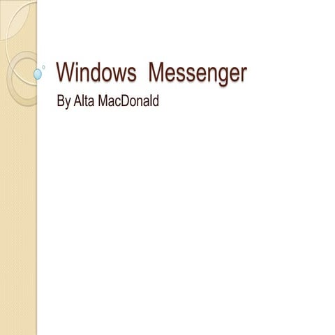 Windows messenger | PPTX