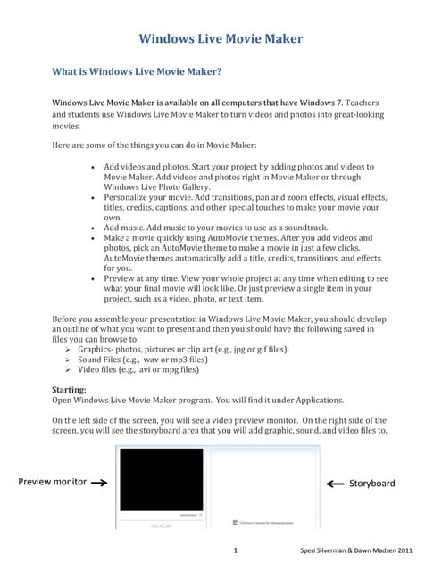 Windows Movie Maker | PPT