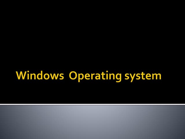 Introduction to ms windows | PDF