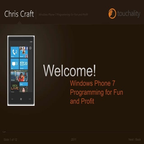 Windows Phone 7 Programming for Fun and Profit | PDF