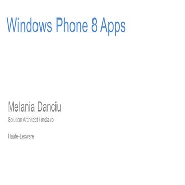 Windows phone 8 apps | PPT