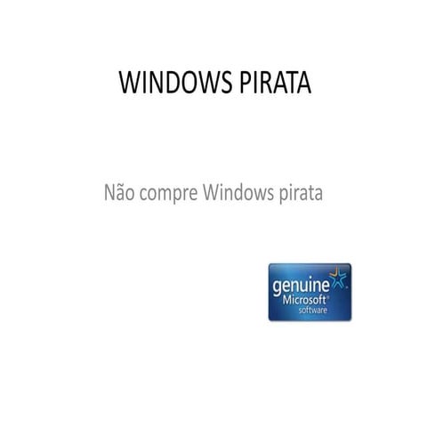Windows pirata