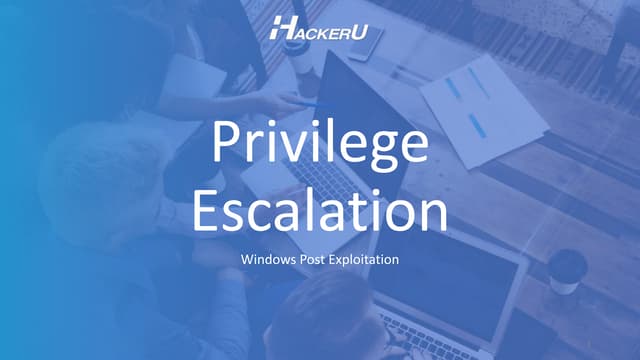 Windows Post Exploitation Ppt