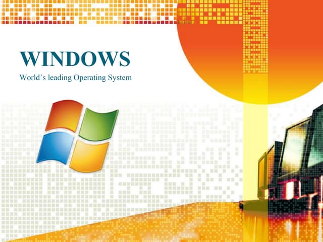 Windows operating system presentation | PPTX