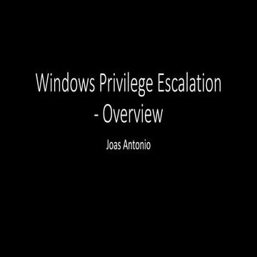 Windows Privilege Escalation - Overview.pdf