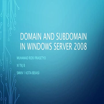Windows server 2008 (domain dan subdomain individu) | PPT