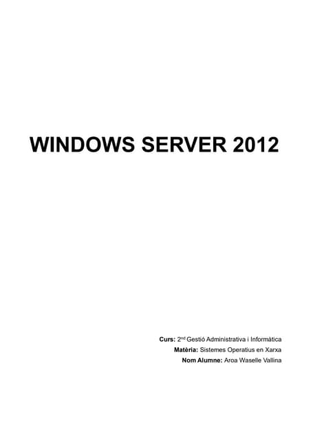 Instal·lació de Windows Server 2019 | PDF