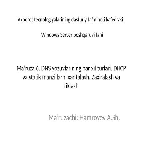 Windows Server boshqaruvi ma'ruza 6bbbb.pptx