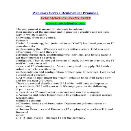 CMIT 391 LINUX IMPLEMENTATION PROPOSAL | PDF