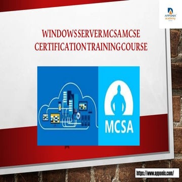 Windows server mcsa mcse certification | PPTX