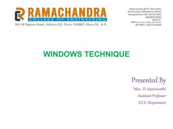 Windowing Techniques Of Fir Filter Design Pptx Digital Audio