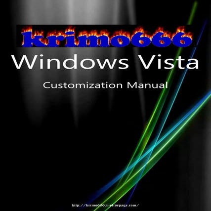 Windows Vista Customization Manual | PDF | Operating Systems | Computer Software and Applications