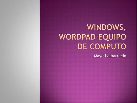 Elementos Funcionales del SO Windows | PPTX