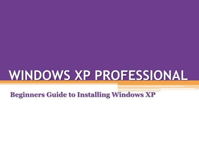 Windows installation | PPTX
