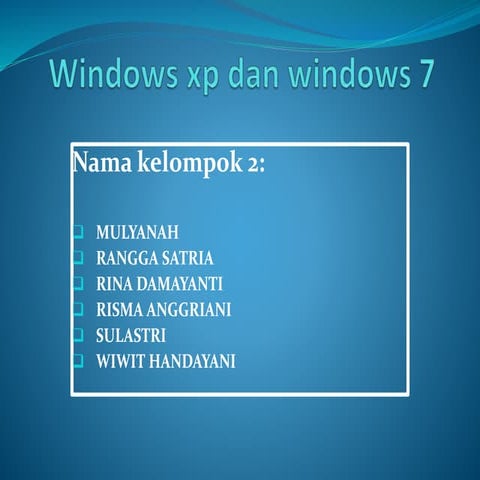 Pengenalan sistem operasi windows 7 | PDF