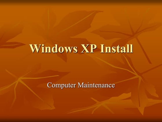 Installation of windows xp | PDF