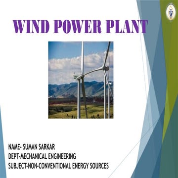 it is presentation of the wind power plant | PPTX