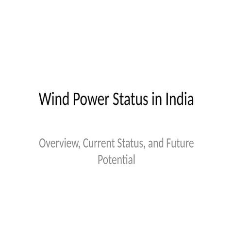 Wind_Power_Status_in_India.pptx...ppt free | PPTX