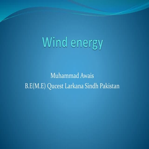 Wind Energy | PPTX