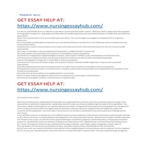 Windshield survey | DOCX