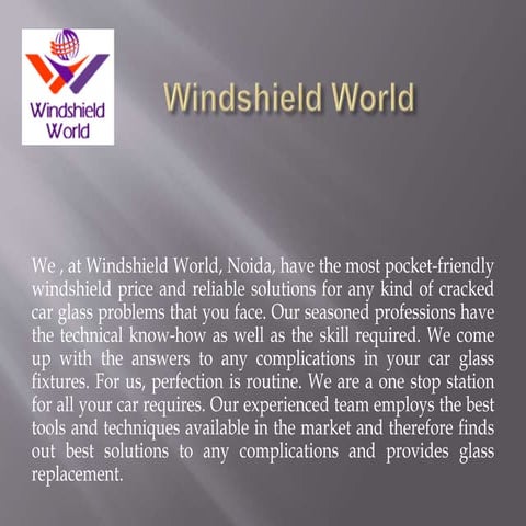 Windshield world | PPT
