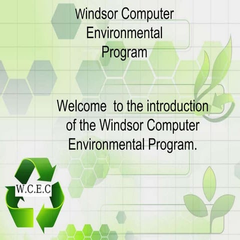 Windsor Computer Environmental Program | PPTX