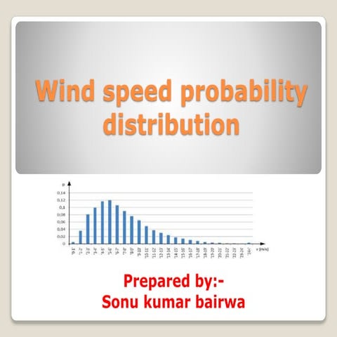 Wind speed probability distribution | PPTX