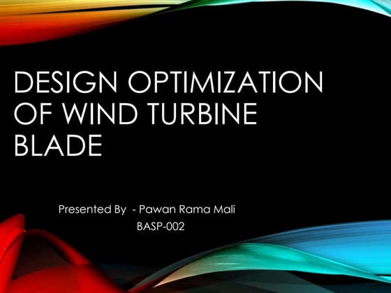 Horizontal Axis Wind Turbine Pptx