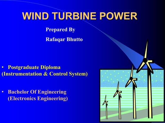 Wind Turbine Generators | PPTX | Physics | Science