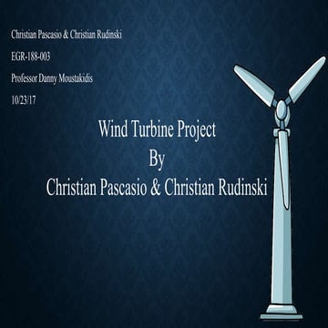 Wind turbine project experiment | PPTX